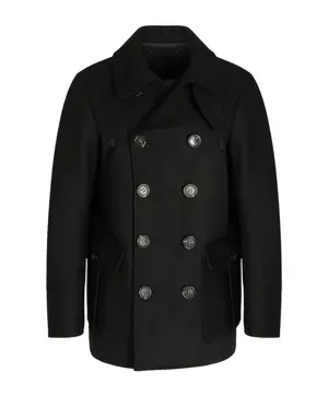 Dsquared2 Double-breasted Pocket Coat - Black