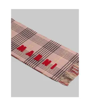Marni Intarsia-knit Logo Scarf