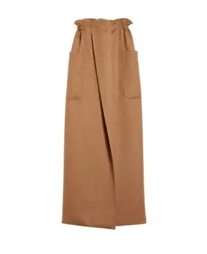 Max Mara Patch-pocket Straight Skirt - Camel