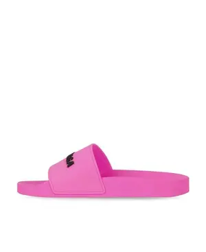Balenciaga Sandali Bassi Pool Slide Da Donna In Rosa Fluo