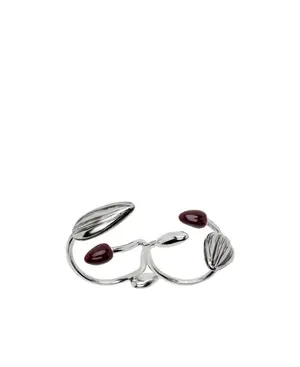 LEMAIRE Double Bead Embellished Ring - Gray