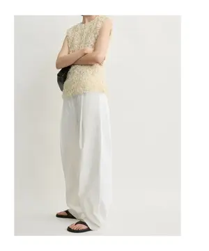 TOTEME Feathered-jersey Top
