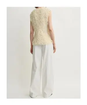 TOTEME Feathered-jersey Top