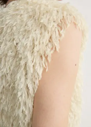 TOTEME Feathered-jersey Top