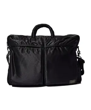 PORTER-YOSHIDA  CO Tanker 2-way Zipper Shoulder Bag - Black