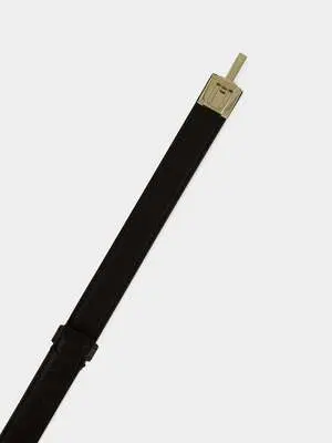 TOM FORD Embossed Leather Slim Belt