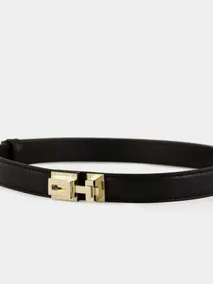 TOM FORD Embossed Leather Slim Belt