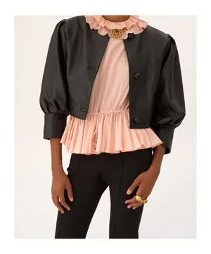 Chloé Collarless Cropped Jacket
