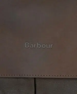 Barbour Foldover Logo Embossed Briefcase