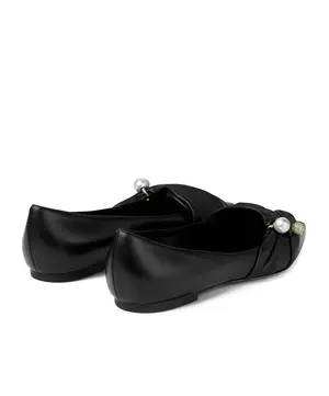 JIMMY CHOO Rafi Pearl Embellished Ballet Flats