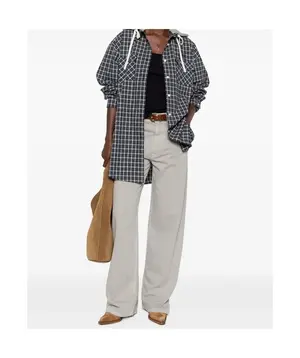 Miu Miu Check-pattern Hooded Shirt
