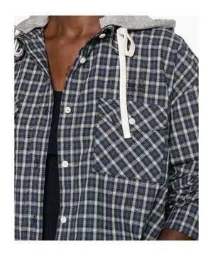 Miu Miu Check-pattern Hooded Shirt