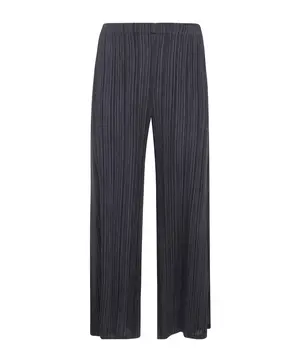 PLEATS PLEASE BY ISSEY MIYAKE Pleated Casual Pants - Black