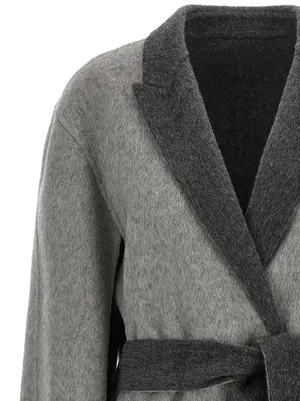 Alberta Ferretti Shawl-style Wool Coat