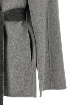 Alberta Ferretti Shawl-style Wool Coat