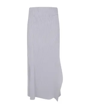 Issey Miyake Pleated On Pleats Long Skirt - Gray