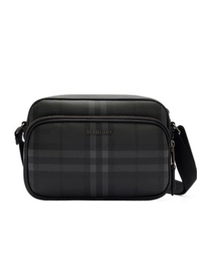Burberry City Check Pocket Crossbody Bag - Iron-gray