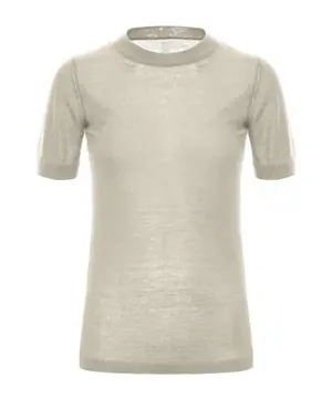 Malo Crew Neck In Luxury Cashmere - Dune