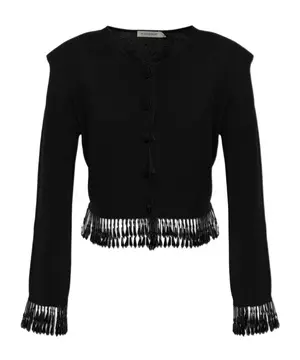 BY MALENE BIRGER Long-sleeved Knitted Cardigan - Black