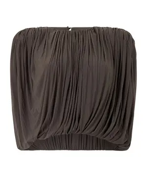 Magda Butrym Sleeveless Pleated Top - Brown
