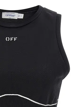 Off-White Crewneck Sports Vest With Contrasting Logo