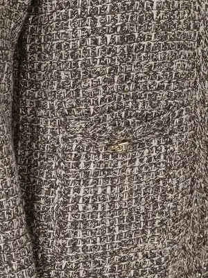 Fabiana Filippi Sequined Zip-up Tweed Jacket - Ebony