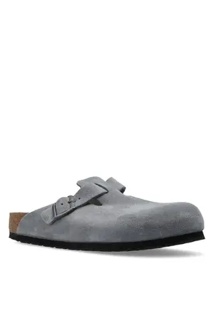 BIRKENSTOCK Round Toe Slip-on Mules With Adjustable Buckle