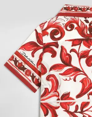 Dolce & Gabbana Majolica Print Short Sleeve Shirt
