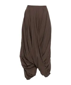 TOTEME Twisted Draped Maxi Skirt - Walnut