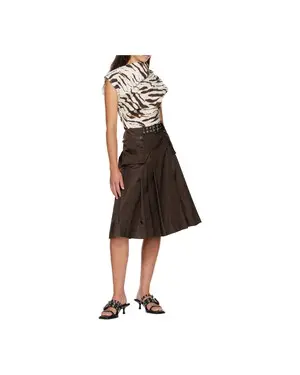 GANNI Draped Open-back Top - Egret