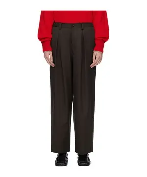 SSSTEIN Wool Gabardine Trousers - Black