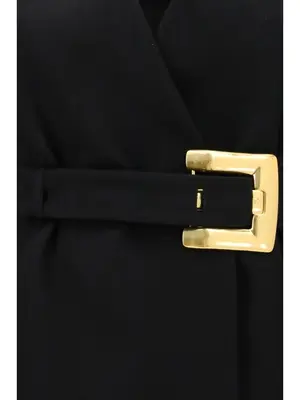 Balmain Belted Grain De Poudre Blazer