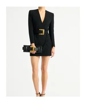 Balmain Belted Grain De Poudre Blazer