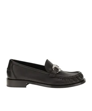 FERRAGAMO Leather Loafers - Black