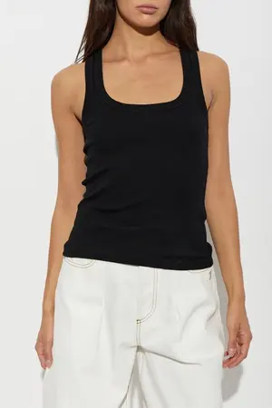 Jacquemus Le Gros Grain Scoop Neck Ribbed Knit Tank Top