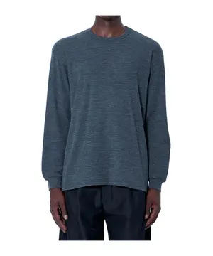 SSSTEIN Oversized Long Sleeve T-shirt - Blue