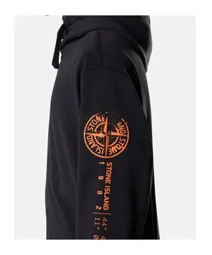 Stone Island Oversized-fit Zip-up Sweatshirt With 'vertical Placement' Print
