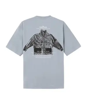 Stone Island Logo Printed Crewneck T-shirt