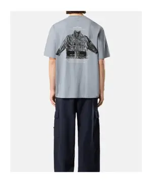 Stone Island Logo Printed Crewneck T-shirt