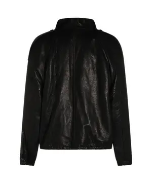 Saint Laurent High Neck Leather Jacket