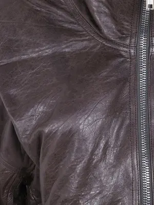 Rick Owens Long-sleeved Leather Jacket