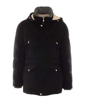 Brunello Cucinelli Long-sleeved Cotton-padded Jacket - Black