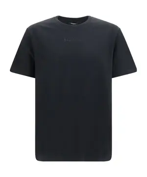 Balmain Logo-embroidered T-shirt - Black