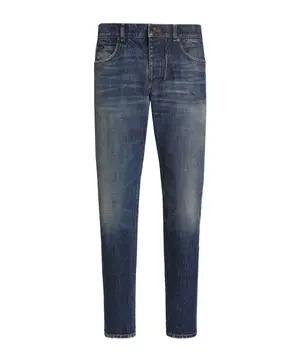 Dolce & Gabbana Logo Plaque Slim Fit Jeans - No