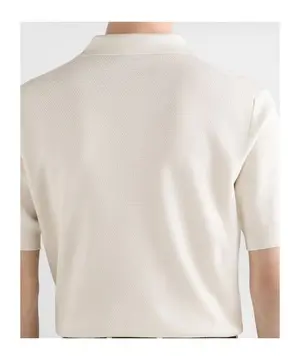 Dolce & Gabbana Polo Shirt In Fine-gauge Silk - White
