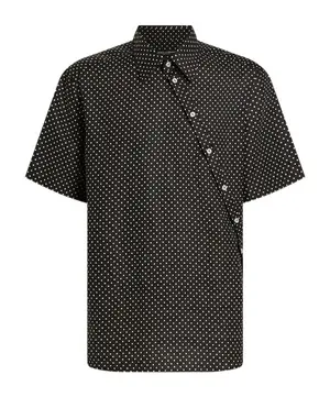 Dolce & Gabbana Collared Short-sleeved Shirt - Black