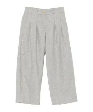 Balmain Pleated Logo-plaque Wool Trousers