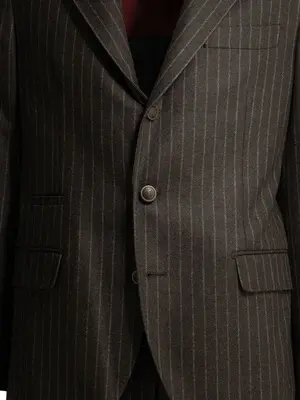 Brunello Cucinelli Long-sleeved Suit Jacket And Trousers Two-piece Set