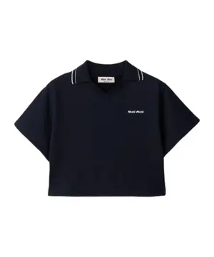 Miu Miu Short-sleeved Polo Shirt - Blue