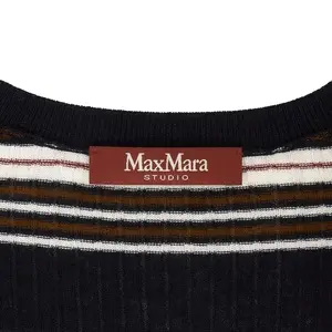 Max Mara Striped Cardigan - Black